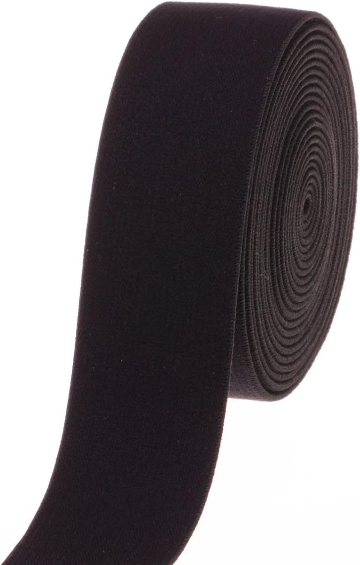 Amazon.com: Cotowin 1 1/4 inch Black Plush Elastic, Soft Comfortable ...