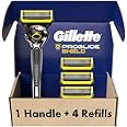 Amazon.com: Gillette ProGlide Shield Razor for Men, 1 Gillette Razor, 4 ...