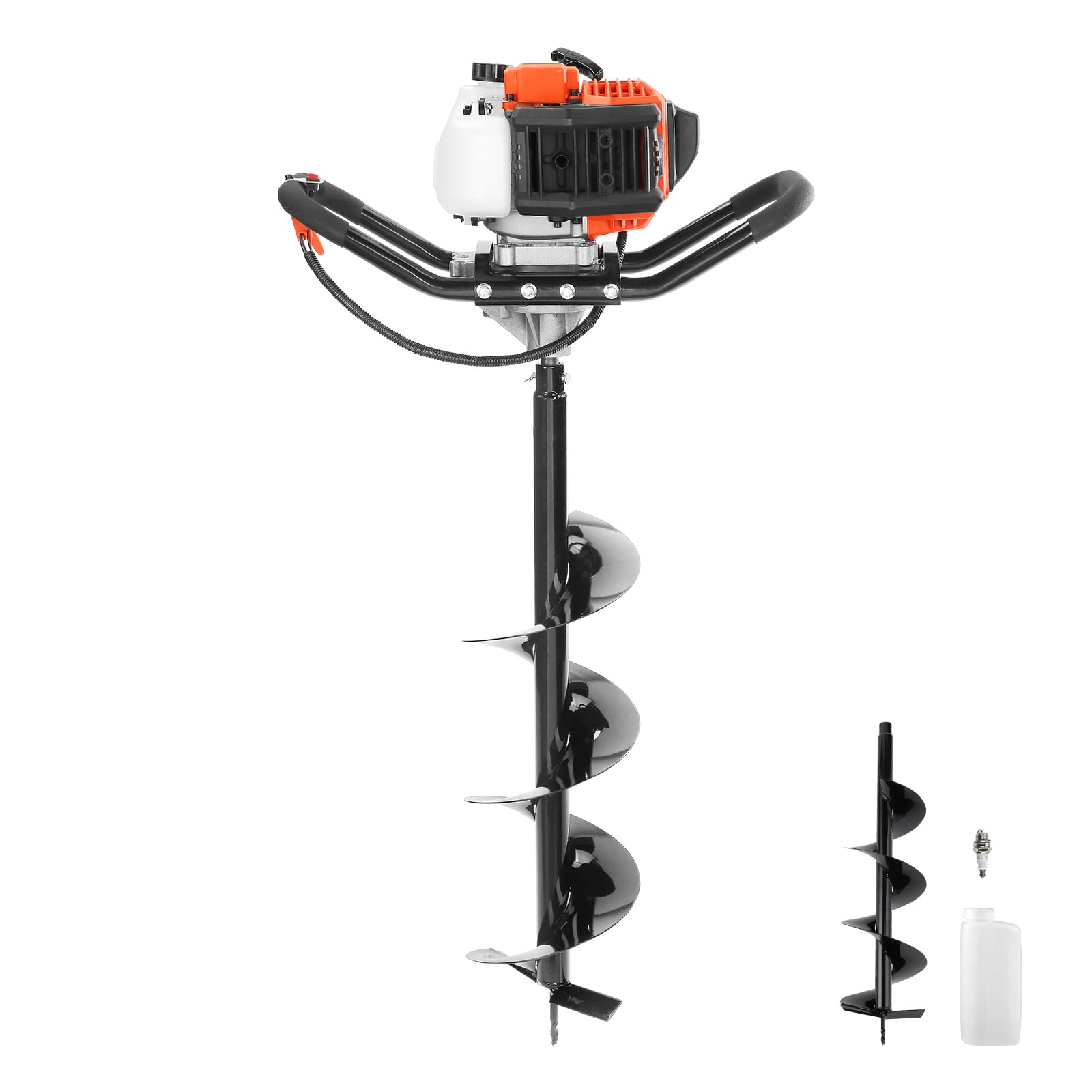 VEVOR Post Hole Digger, 43cc 1250W Auger Post Hole Digger, Gas Powered ...