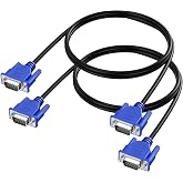 Amazon.com: URELEGAN VGA Cable 6 Feet 2-Pack, Computer VGA Monitor Cord ...