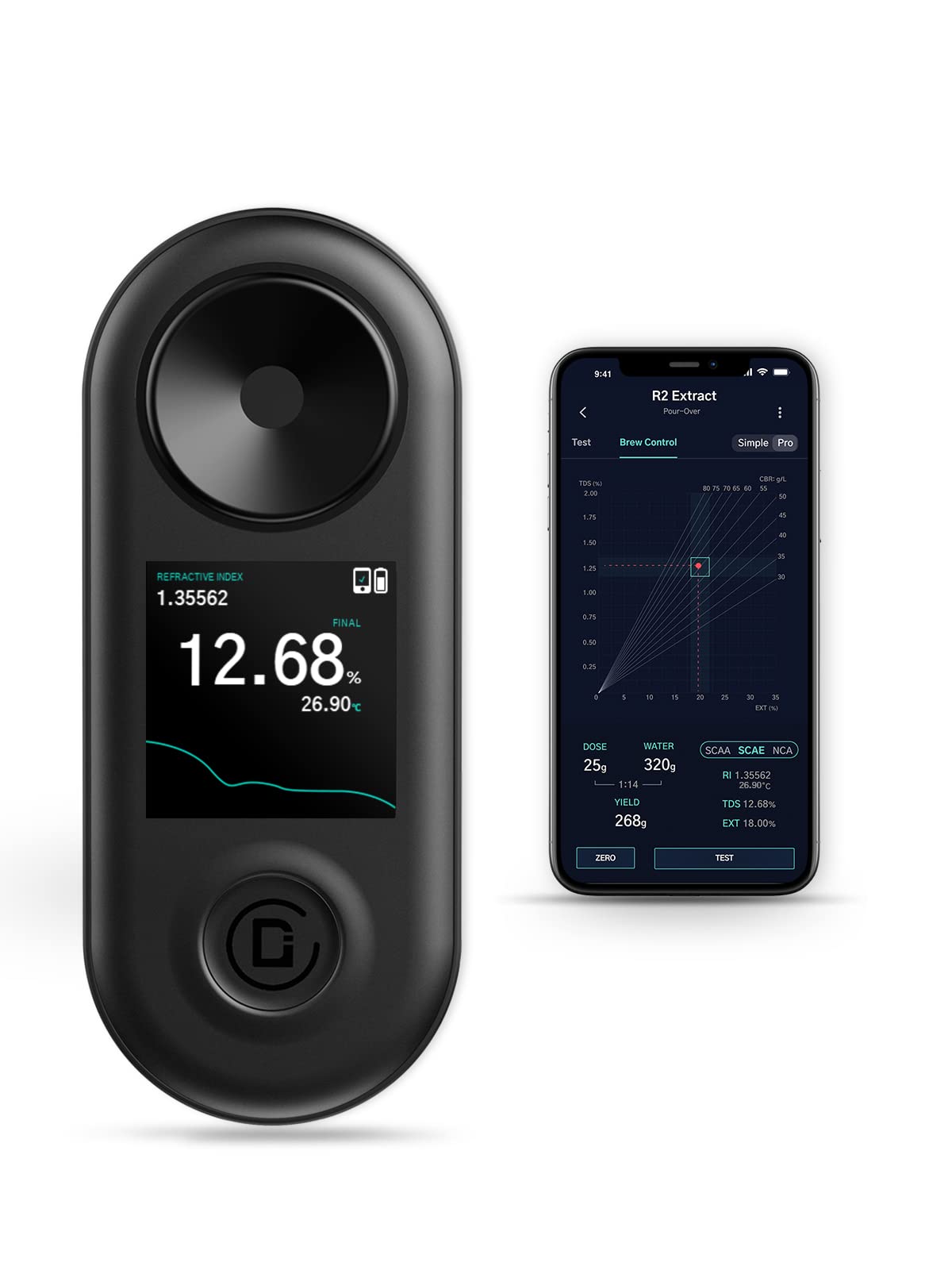 DiFluid R2 Extract Coffee TDS Refractometer, Multi-Test Modes & OTA ...