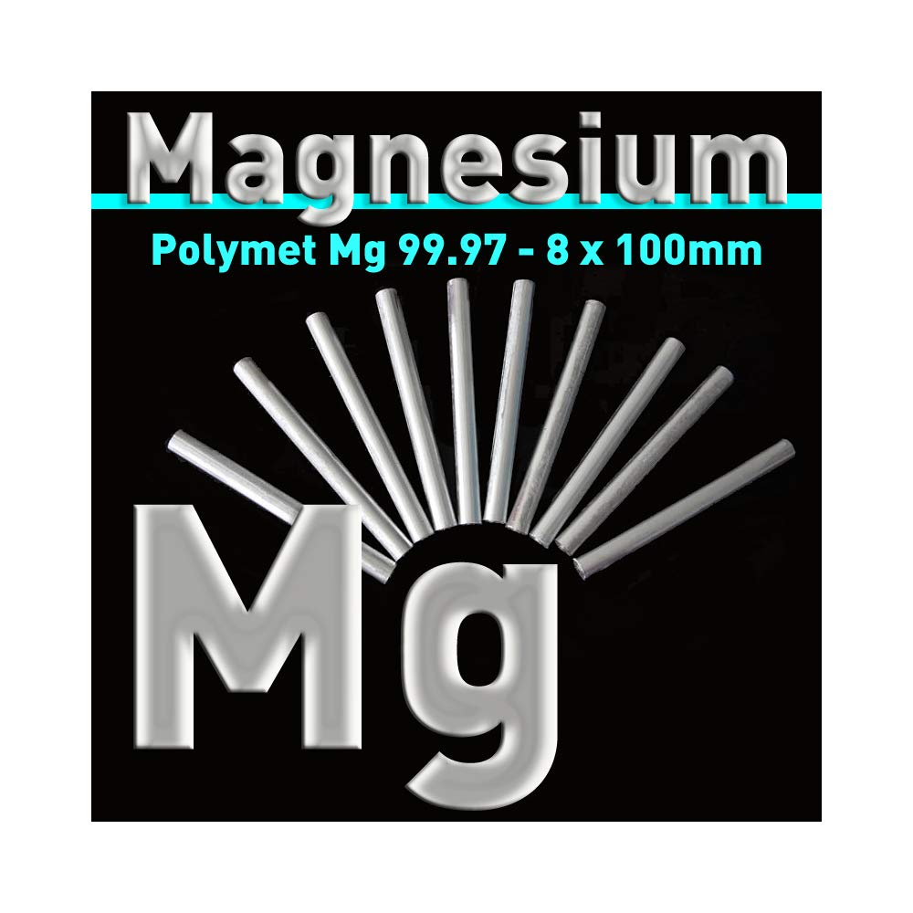 Pure Magnesium Electrode Mg 99.97%, dia. 8 x 100 mm, Magnesium Rod ...