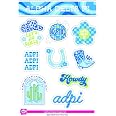 Amazon.com: Alpha Delta Pi Sticker Sheet - Western Design Vinyl ...