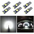 Amazon.com: WLJH 6x T5 LED Wedge Bulbs Canbus Error Free 74 73 17 Extremely Bright White 3030 ...