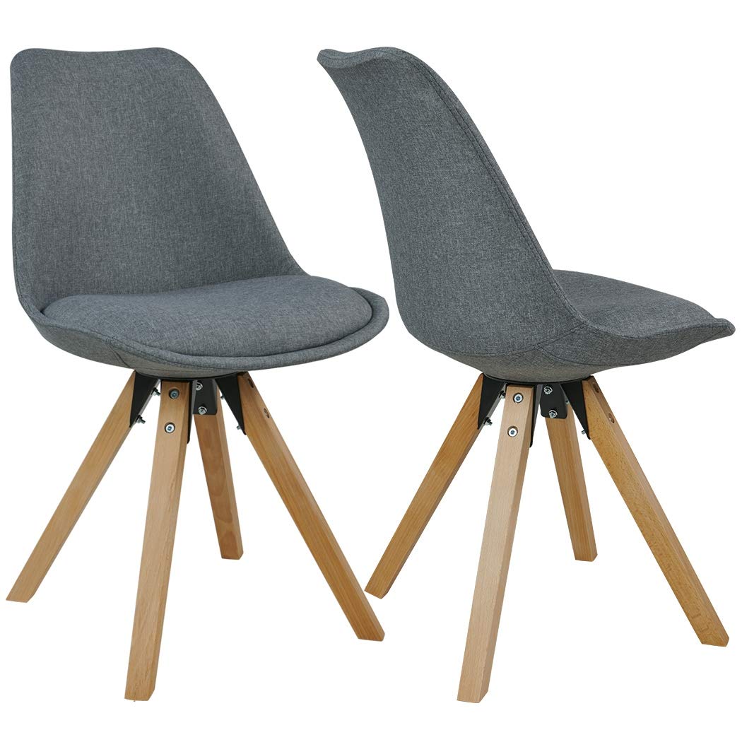 Duhome Elegant Lifestyle Stuhl Esszimmerstühle Grau Küchenstühle !2 er ...