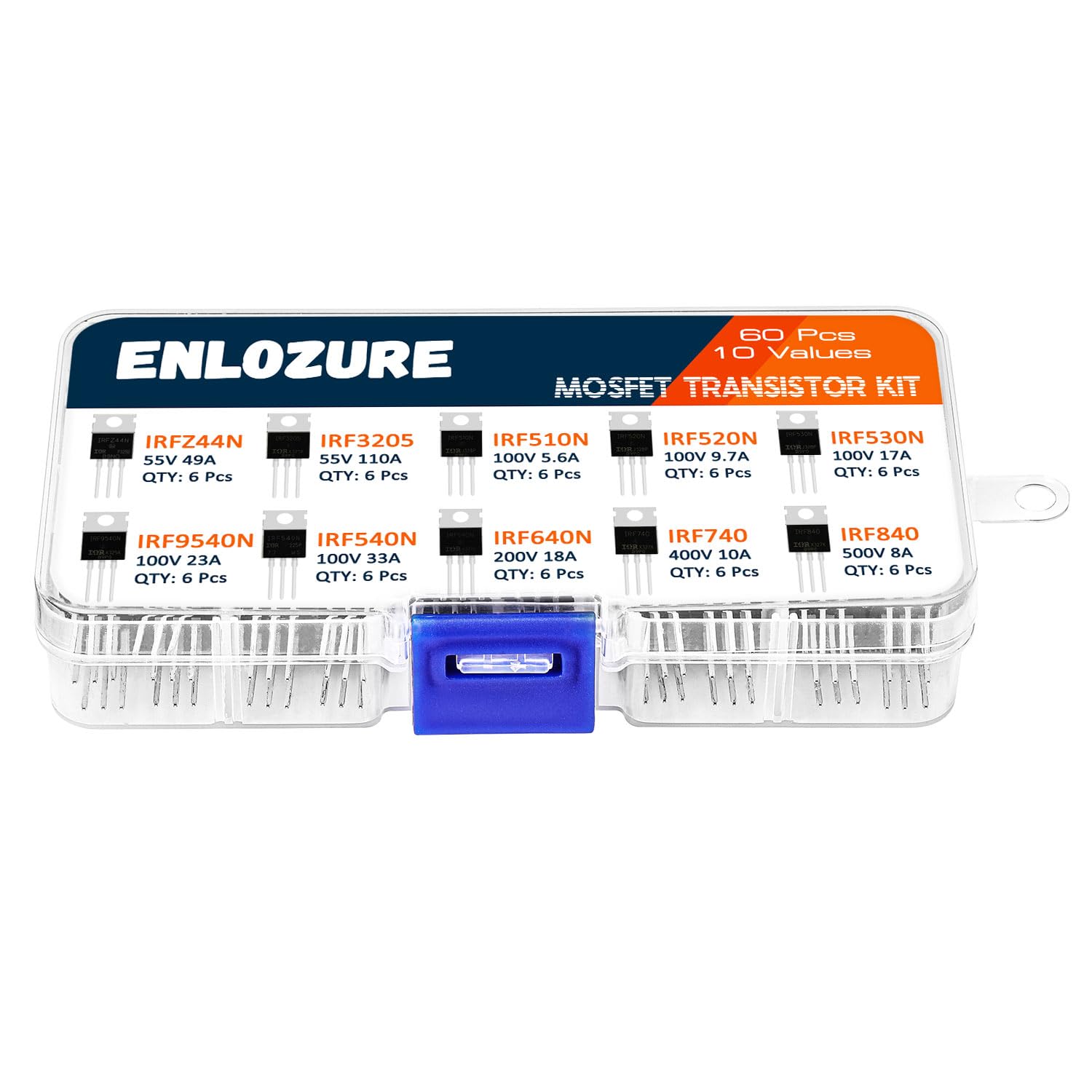 Mua ENLOZURE 10 Values 60 Pcs MOSFET Transistor Assortment Kit IRF ...