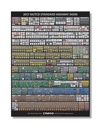 Poster, 2018 MUTCD, Rolled, Jumbo Size 36"x48" For Use Referencing ...