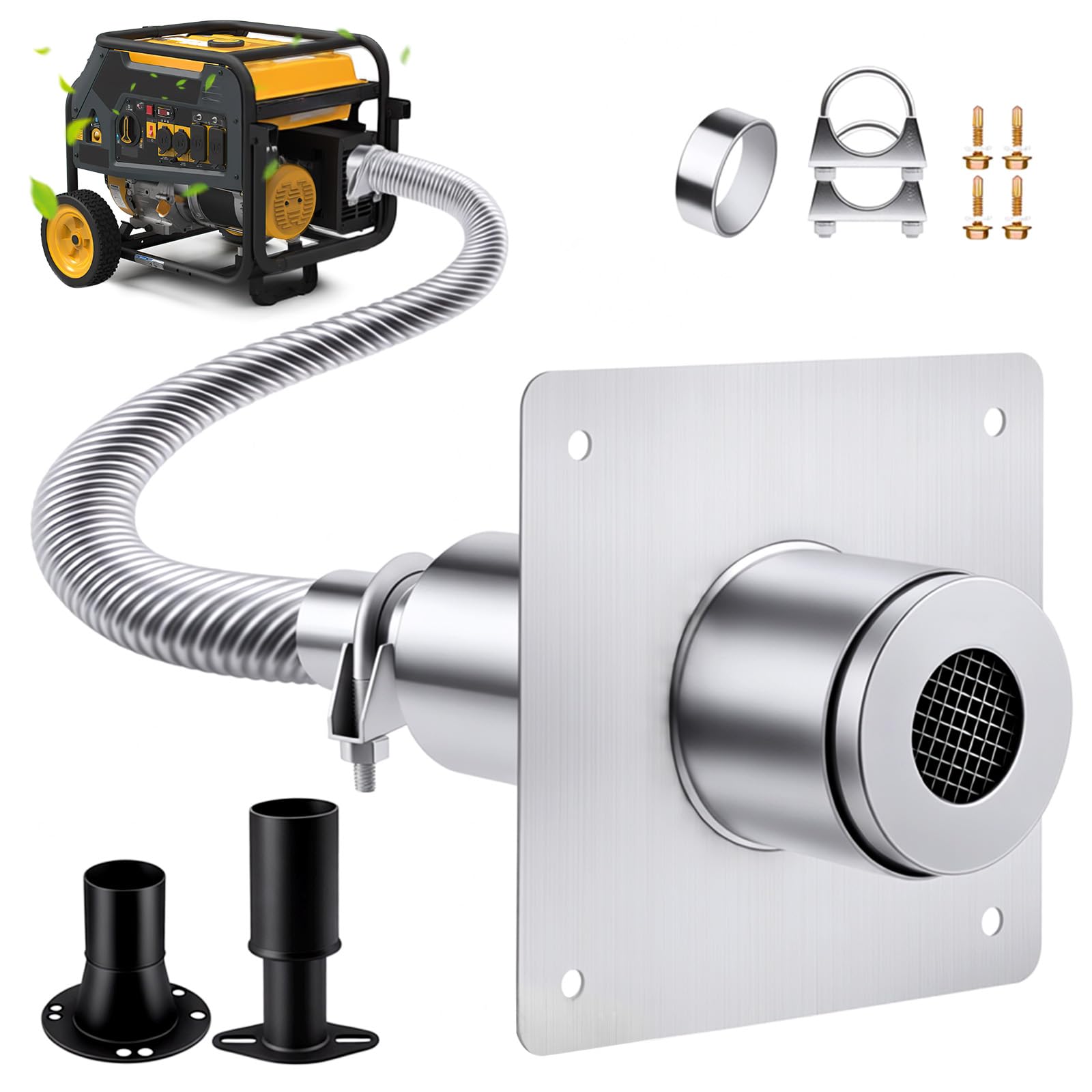 2025 Upgraded Generator Exhaust Silencer Kit Stainless Steel Muffler ...