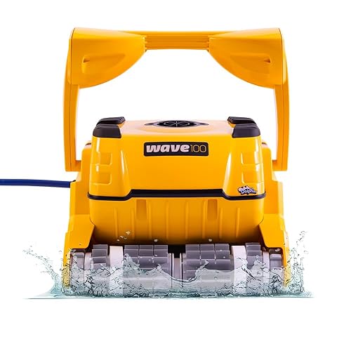 Dolphin Wave 100 Robotic Pool Vacuum Cleaner with Remote Control and ...