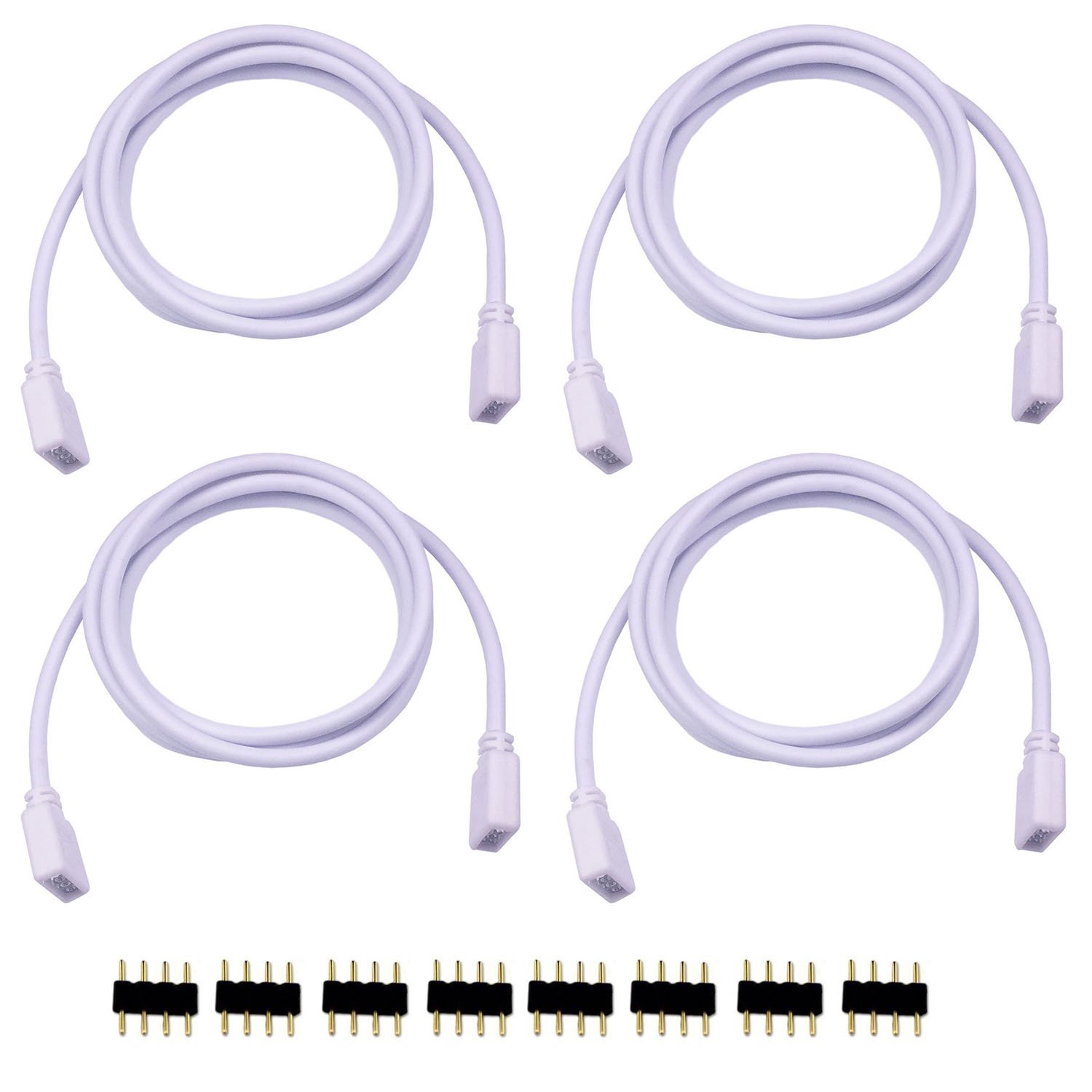LitaElek 4x 1m LED Strip Extension Cable 4 pin RGB LED: Amazon.co.uk ...