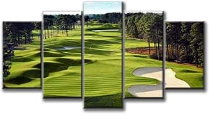 Amazon.com: 5PCS Framed Colorful Golf Course Canvas Prints - 5 Piece ...