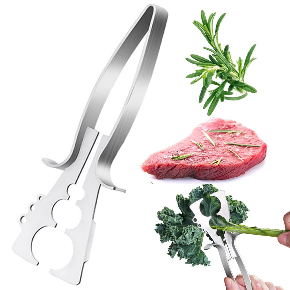 Stripper Tool Stainless Steel Herb Leaf Zipper Cilantro Leaf Remover ...