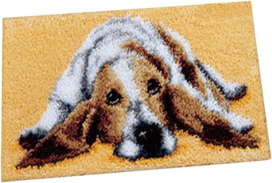 perfk DIY Latch Hook Rug Kits for Boys Girls Making Carpet - Dog/Puppy ...