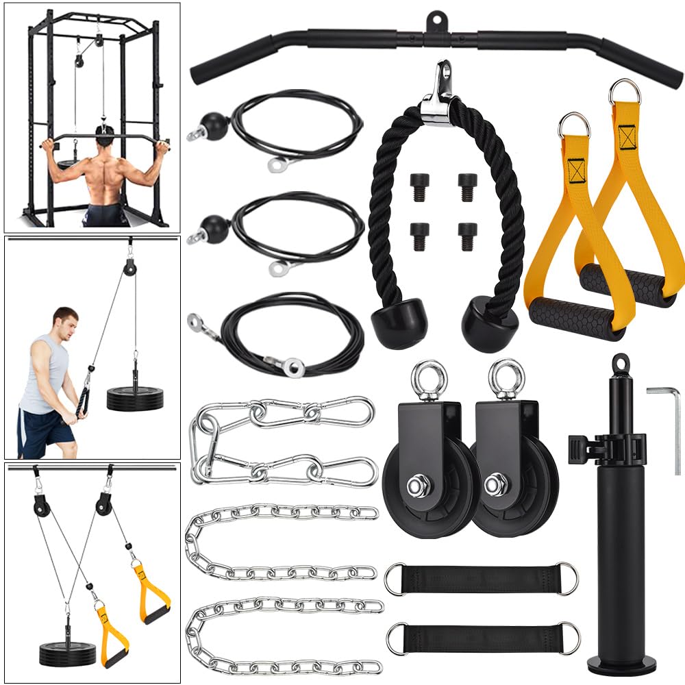 Orangelight Cable Pulley System Gym - Weight Pulley Attachments for ...