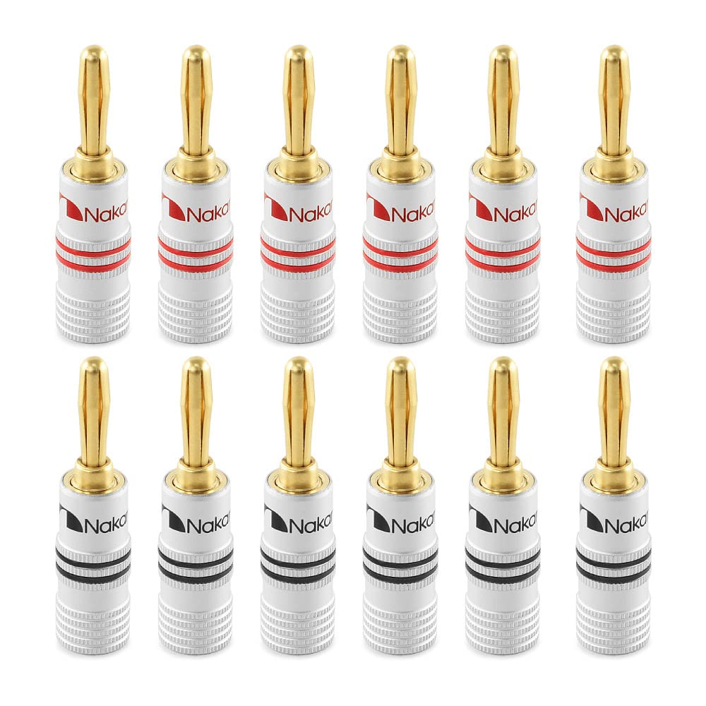 Mua Excel Series 24k Gold Plated Banana Plug 12 AWG - 18 AWG Gauge Size 4mm for Speakers ...