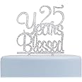 Amazon.com: 25 Years Blessed Cake Topper- Happy 25th Birthday ...