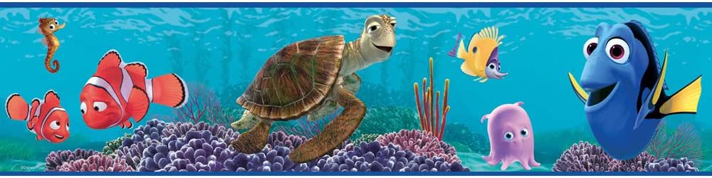 Imperial Disney Home DF059111B Finding Nemo Border, Blue, 6.83-Inch ...