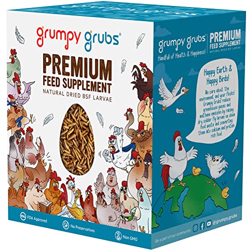 Grumpy Grubs Premium (5lbs) Dried Black Soldier Fly Larvae - Grubs For ...