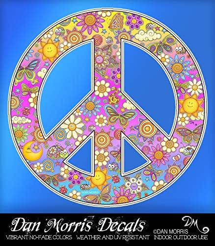 Amazon.com: Flower Power Peace Sign Sticker Decal by Dan Morris: Handmade