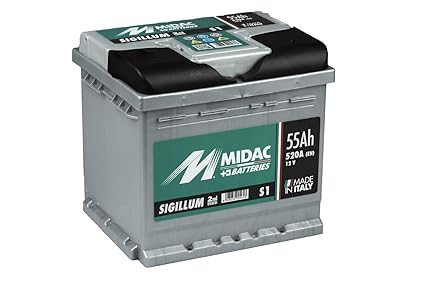Autobatterie Midac Sigillum S1 12V 55Ah 480A: Amazon.de: Auto