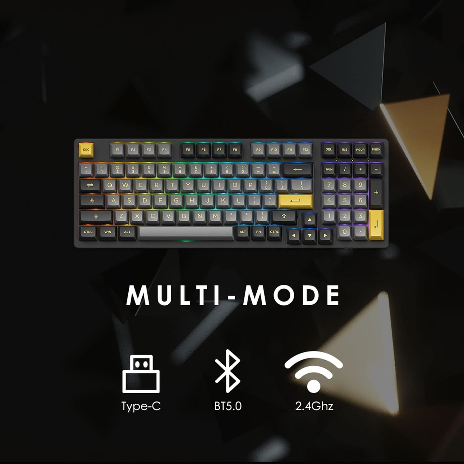 Mua 3098B Hot-swappable Mechanical Keyboard with RGB Backlight, PBT ...