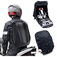 Amazon.com: Motorcycle Backpack Waterproof Hard Shell Helmet Backpack ...