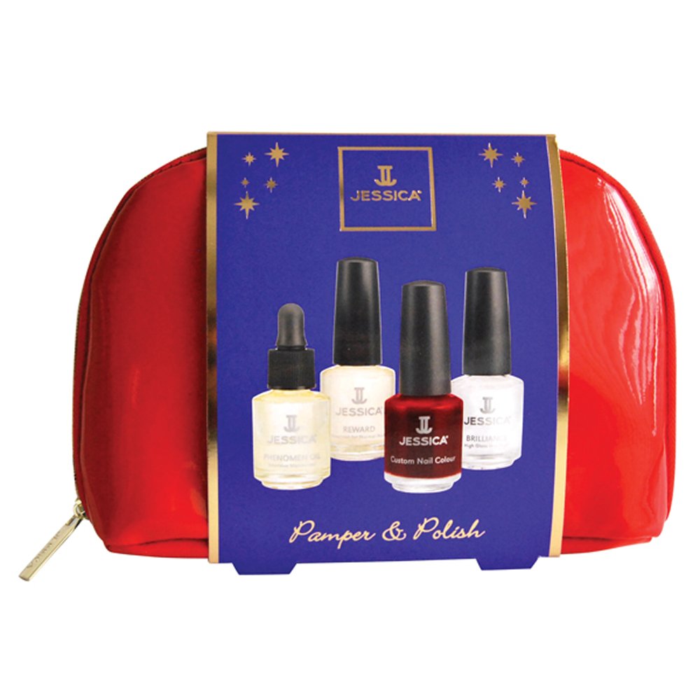 JESSICA Pamper & Polish Manicure Gift Set, Cherrywood: Amazon.co.uk ...