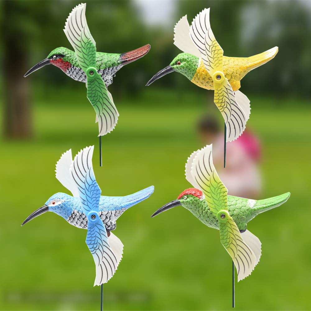 FENELY Hummingbird Garden Pinwheels Whirligigs Wind Spinner Kids Toys ...