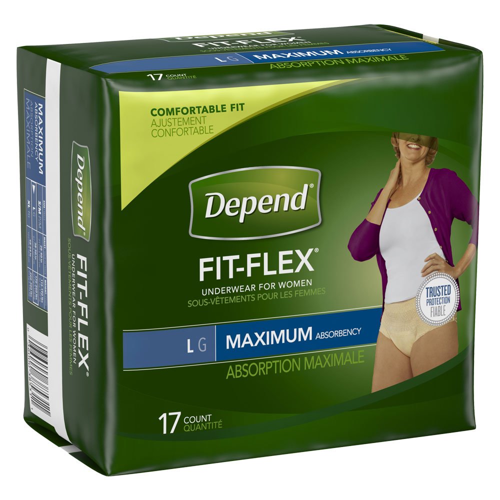 Amazon.com: Depend Fitted Briefs, Size Large (35-49" Waist),Case of 64 ...