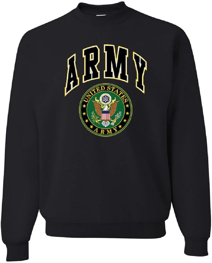 Amazon.com: United States Army Crew Neck Sweatshirt Army Crest ...