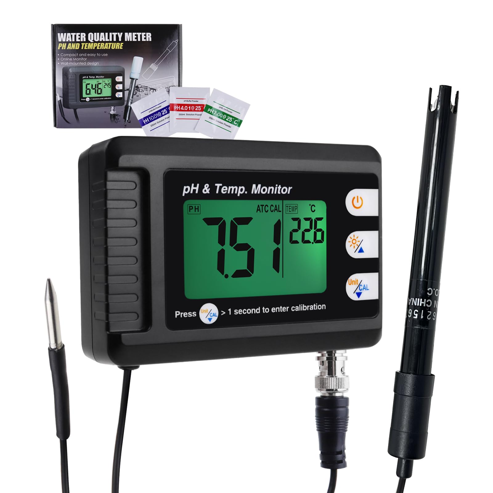 Mua Gain Express 2 in 1 Digital PH and Temperature Monitor, PH Meter ...