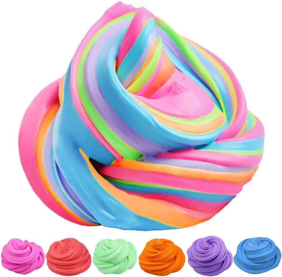 Fluffy Slime Kit, BESTZY Fluffy Floam Slime Putty, Clay Playdough ...