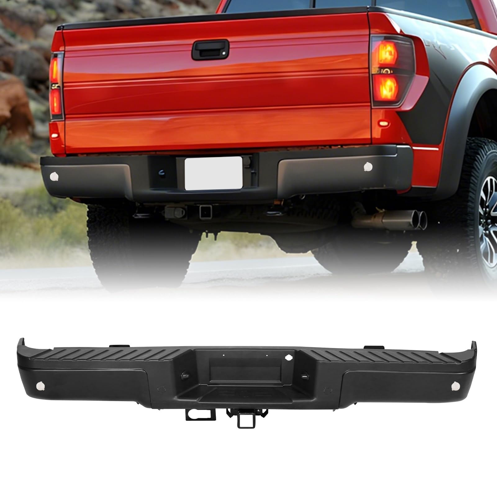 Kangyang F150 Rear Step Bumper Assembly Compatible with 2009-2014 F150 ...