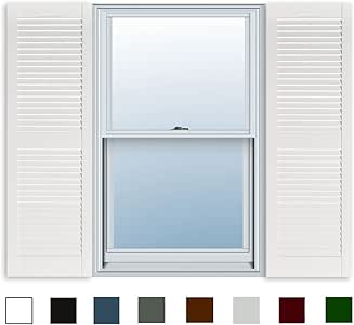 Amazon.com: 15 Inch x 71 Inch Standard Louver Exterior Vinyl Window ...