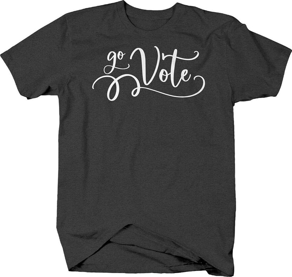 WUIOP Go Vote Cursive Politics Election Voting Freedom Opinion T Shirt ...