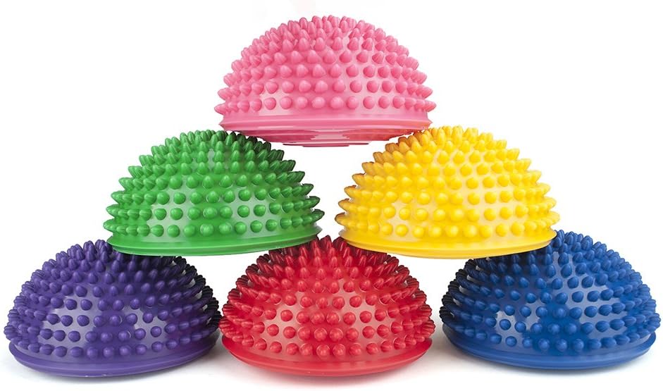GOGO Set of 6 Balance Pods/Spike Therapy Dome, With Air Pump-Assorted ...