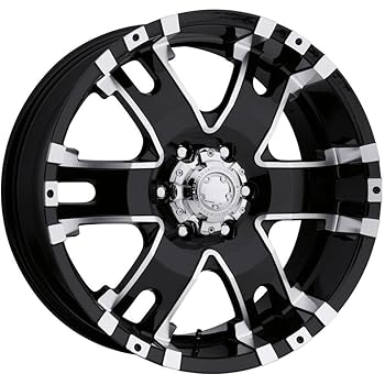 Amazon.com: Vision Warrior 375 Gloss Black Machined Face Wheel (18x8.5 ...