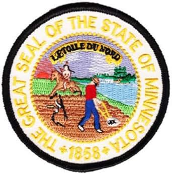 Amazon.com: Minnesota - 3 in Round State Seal Patch: Clothing