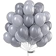 Amazon.com: PartyWoo Gray Balloons, 60 pcs Grey Latex Balloons of 12 ...