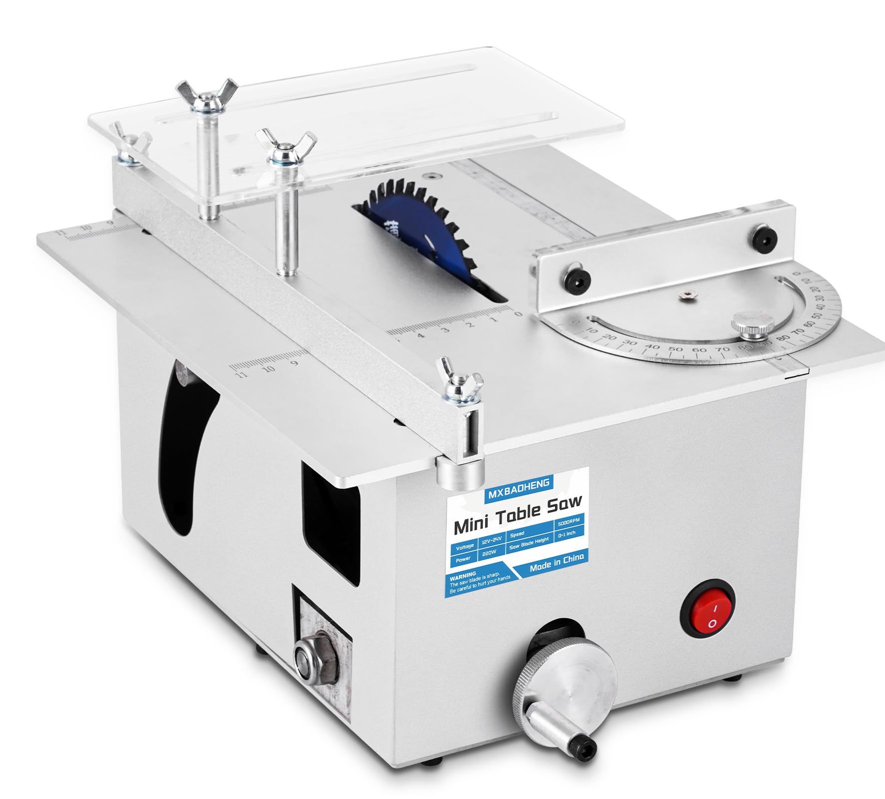 MXBAOHENG Mini Table Saw for Crafts & DIY Projects, 220W Stepless Speed ...