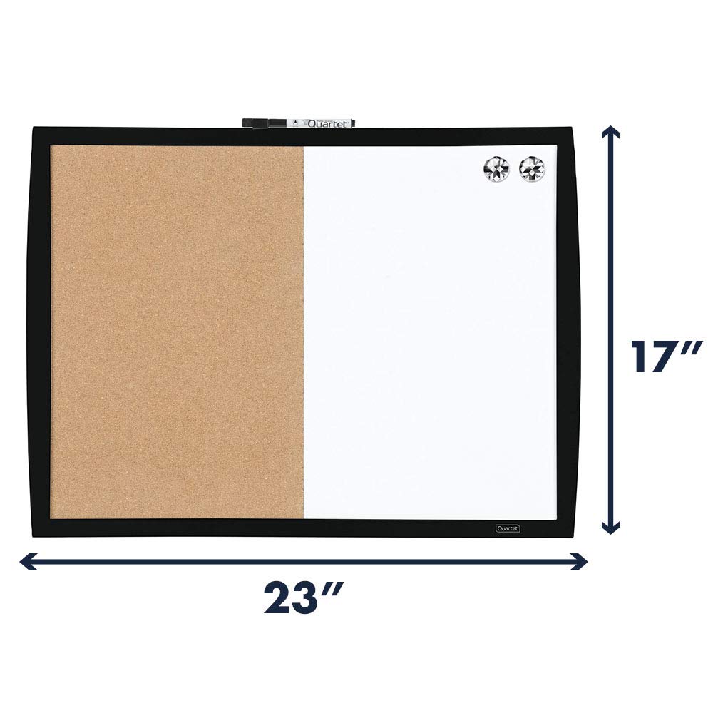 Quartet Combination Magnetic Whiteboard & Corkboard, 17 x 23 inches ...