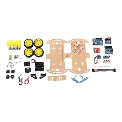 Smart Robot Car Chassis Kit, PCB Battery Compartments with Switch and 4 ...