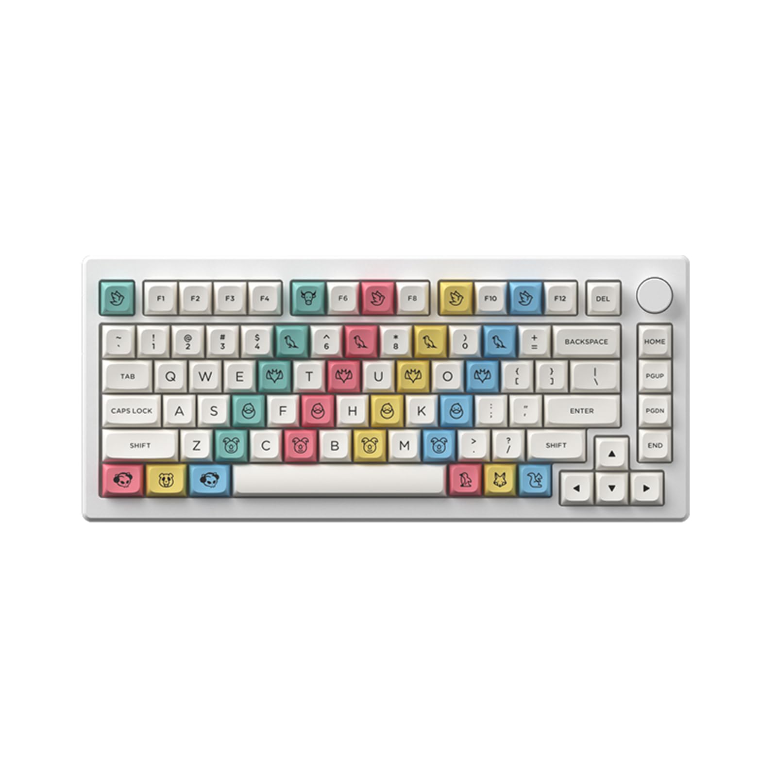 Mua Akko Keycaps Set with MDA Profile Double-Shot Cream Keycap, 282 ...