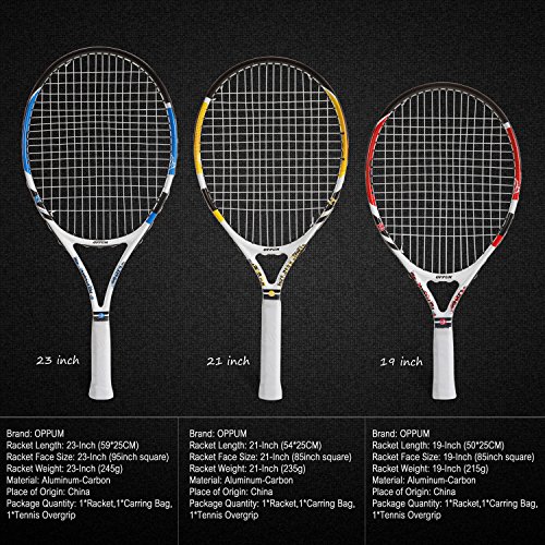 OPPUM US Open Junior Tennis Racket for Kids Children Toddlers, Coach ...