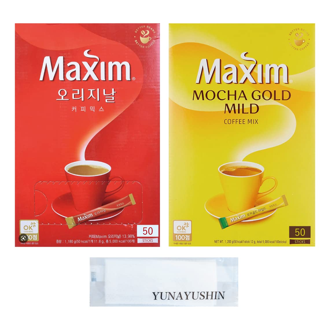 Mua Korean Coffee Maxim Coffee Mix, 2 Types, Total of 100, YUNAYUSHIN ...