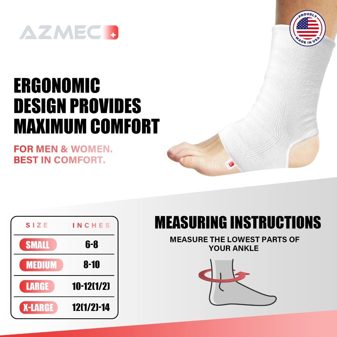 Mua AZMEC Ankle Support Sleeve Open Heel, Light Elastic & Breathable ...