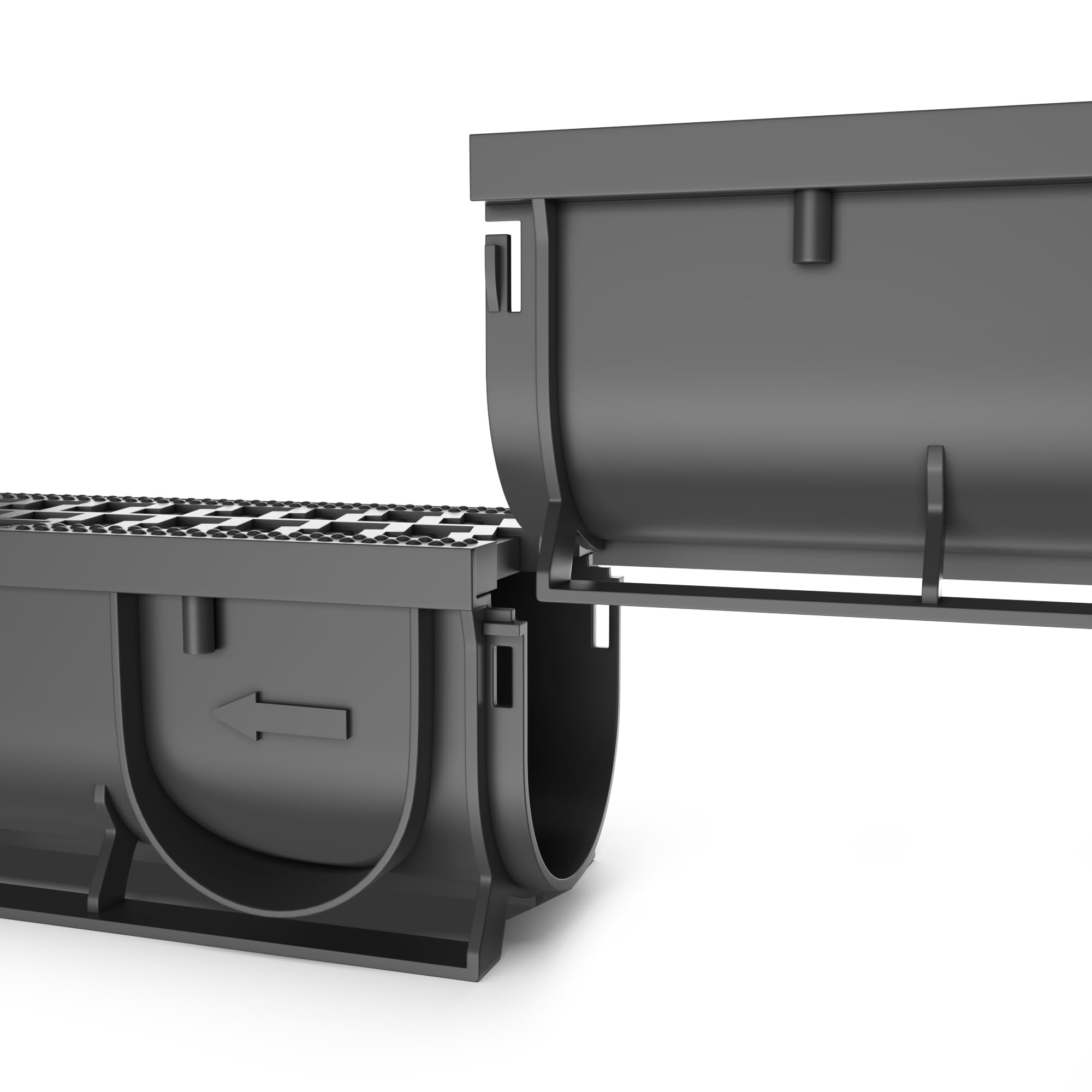 Vodaland - 3 Inch Trench Drain System With Outlet! - Black (3) on ...
