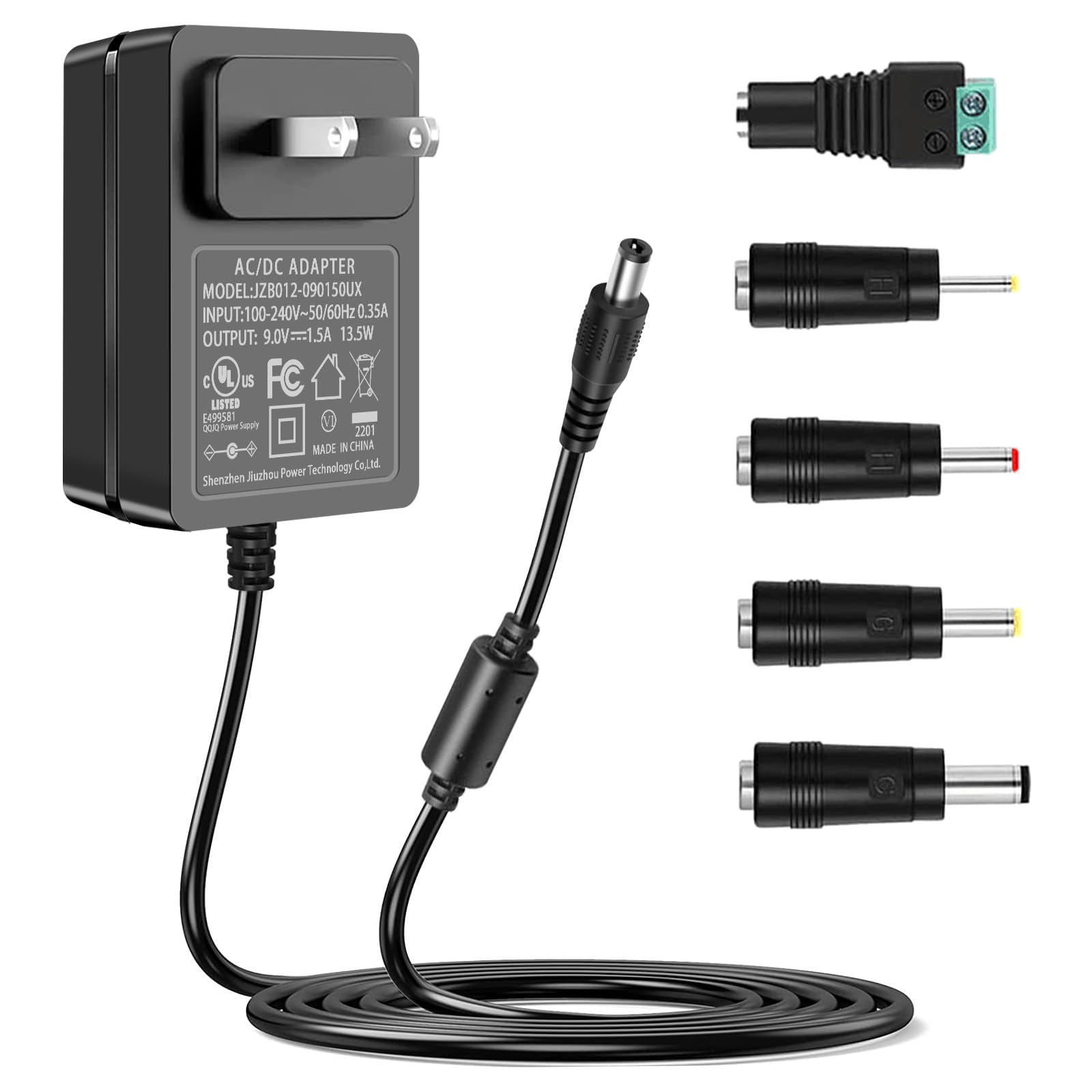 Mua Gonine 9V DC Power Supply Cord, 9Volt 1.5A AC DC Adapter for 9Vdc ...