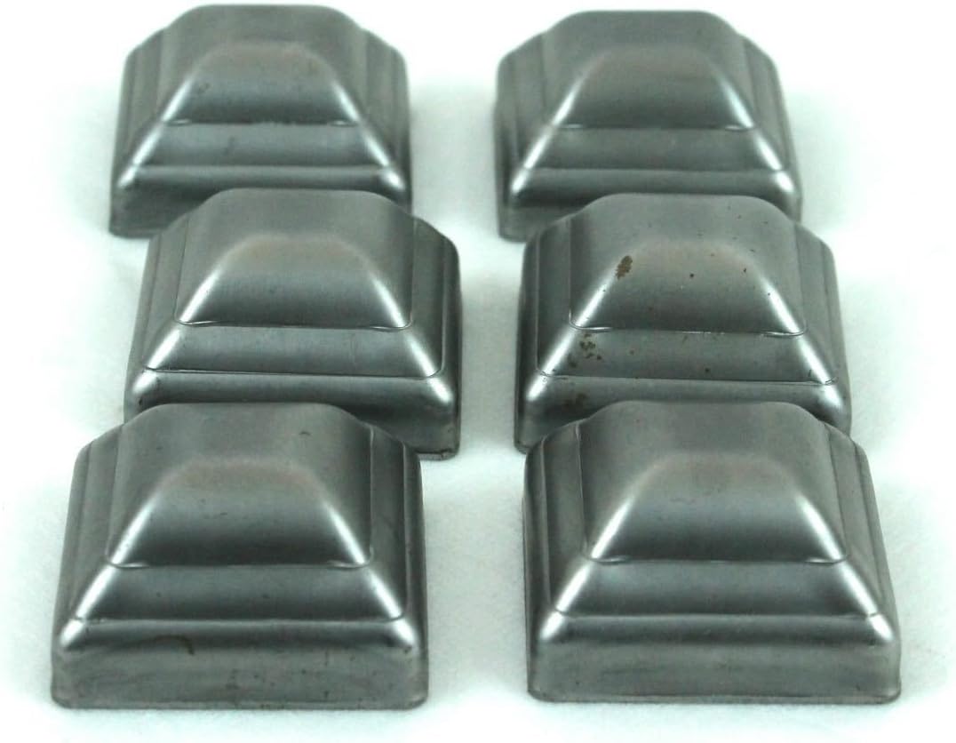 2" Pressed Steel Post Caps for Square Steel Posts (Lot of 6 Caps ...