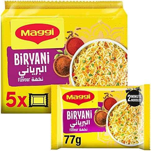 Maggi 2 Minutes Biryani Noodles 77g (Pack of 5) price in UAE | Amazon ...